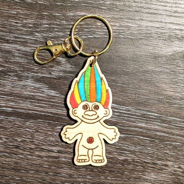 Troll Doll Keychain - Etsy
