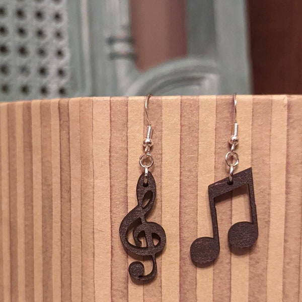 Music Note Earrings - Etsy