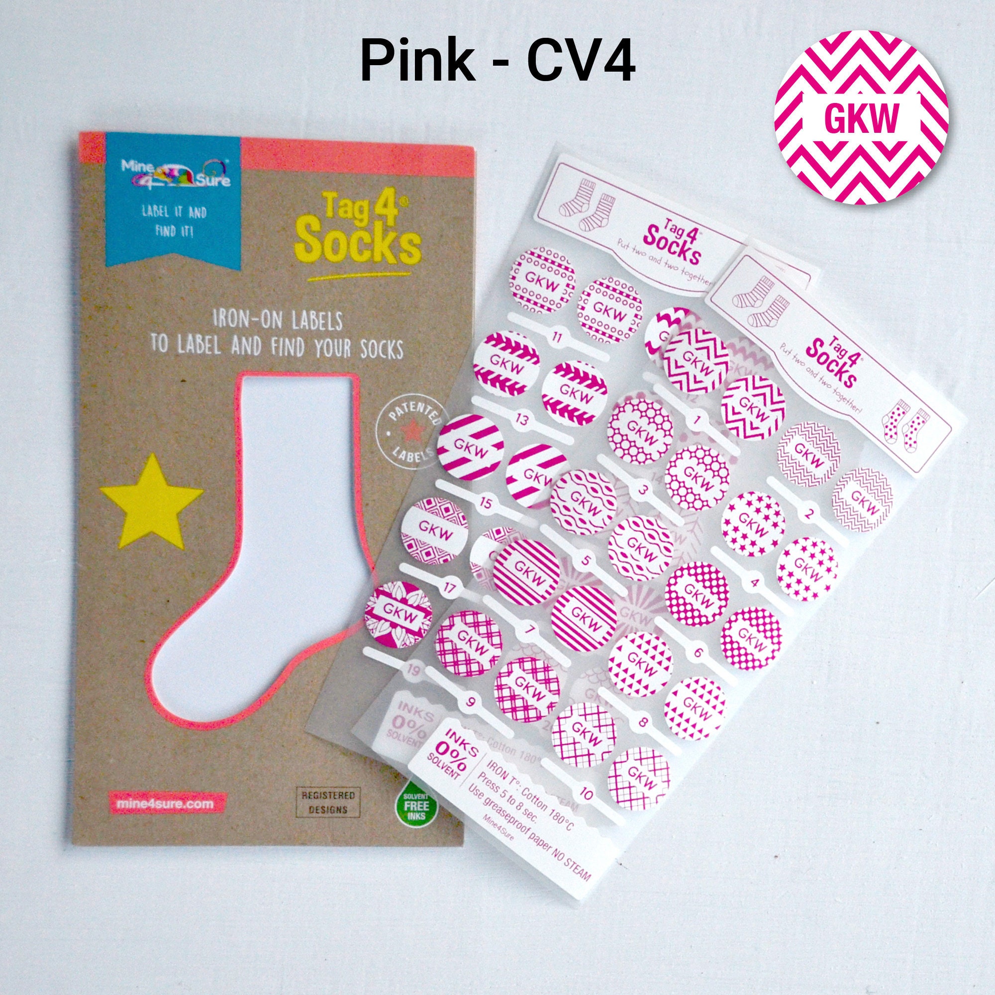 Personalised Labels for Socks - Iron-on Dots to Match & Pair Socks - Etsy