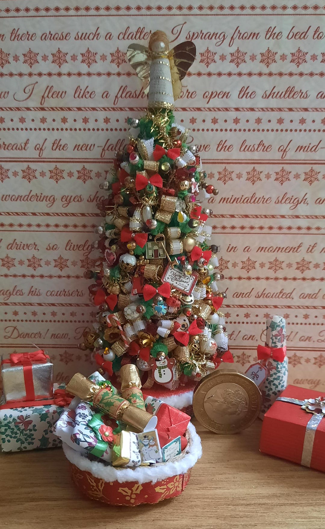 12th Scale OOAK Dollhouse Christmas Tree and Presents. All Hand Made ...