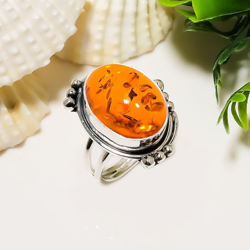 Amber Ring - Etsy