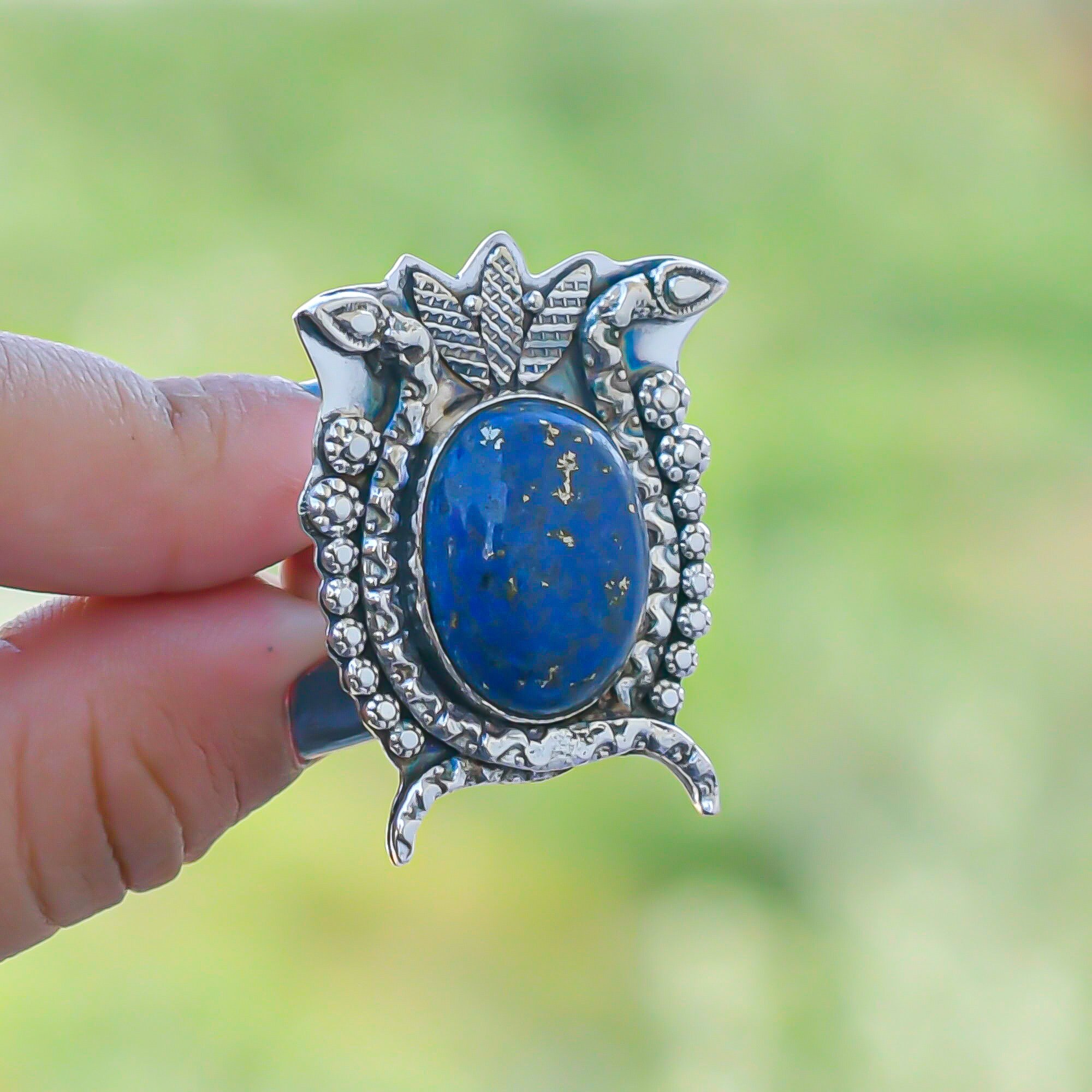 Lapis Lazuli Ring Handmade Jewelry With 925 Stamped Sterling Lapis Lazuli Ring Handmade Jewelry With 925 Stamped Sterling