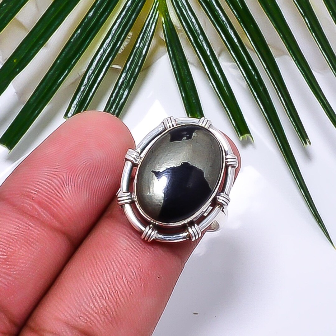 Large Pyrite Apache Gold Ring: 925 Sterling Silver Gemstone Jewelry - Etsy