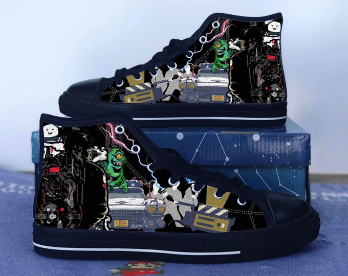 Hand Painted Ghostbuster Inspired Converse customized - Etsy