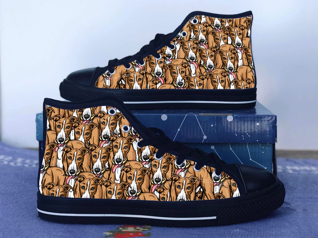 Greyhound Shoes, Greyhound Converse Style Shoes, Dog Lover Gift Idea ...