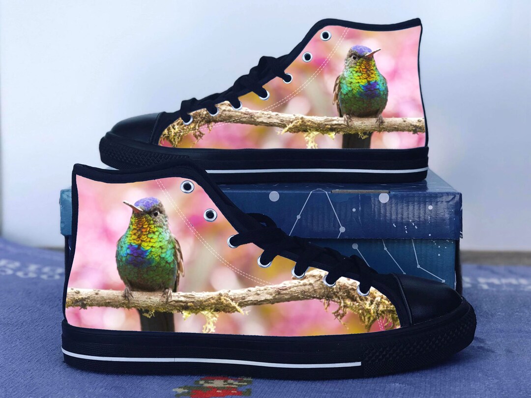 Hummingbird Shoes, Animal Lover Converse Style Shoes, Bird Gift Idea ...