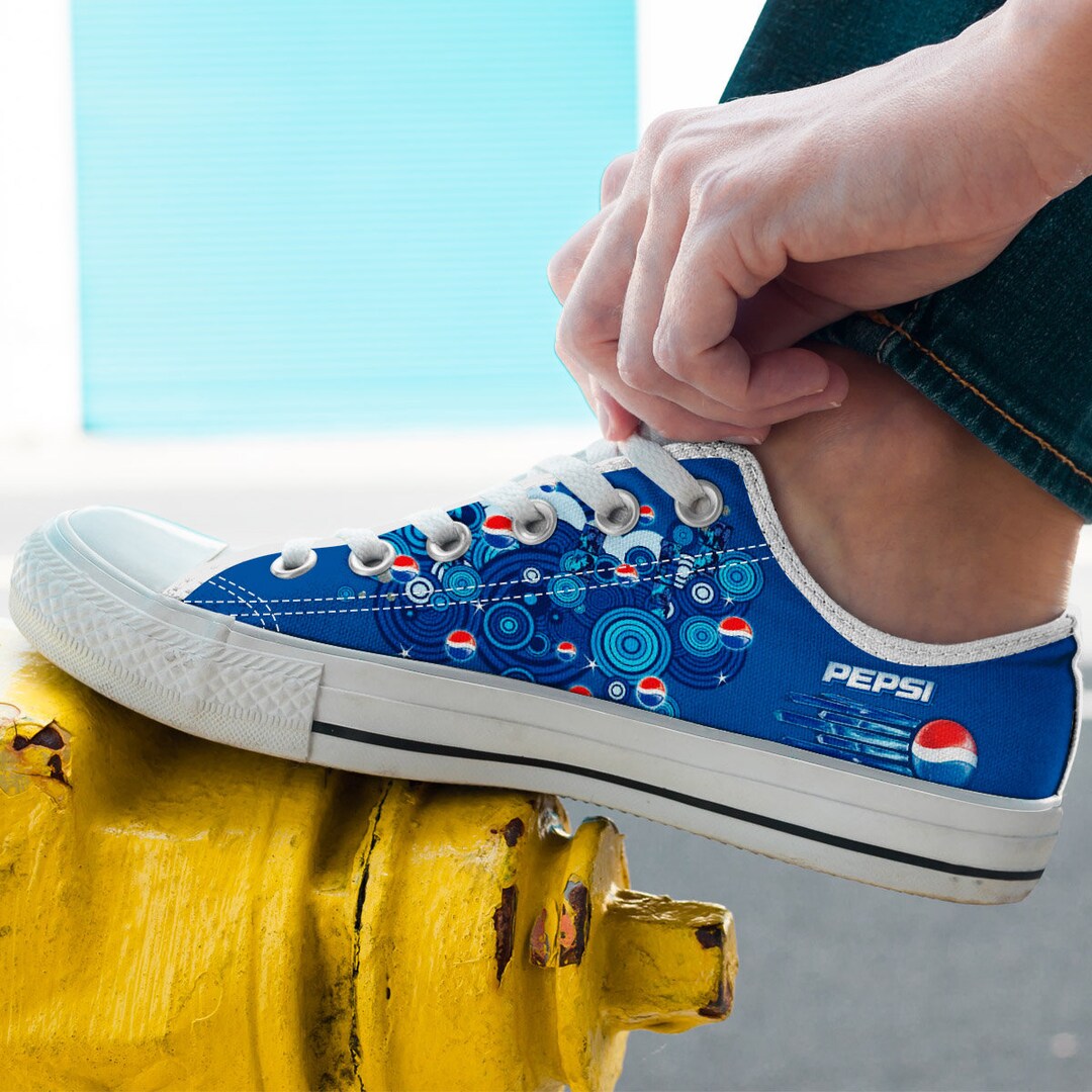 Pepsi Shoes, Pepsi Runners, Pepsi Converse Style Shoes, Pepsi Gift Idea ...