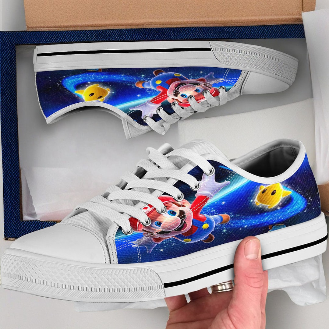 Super Mario Shoes, Super Mario Converse Style Shoes, Super Mario Gift ...