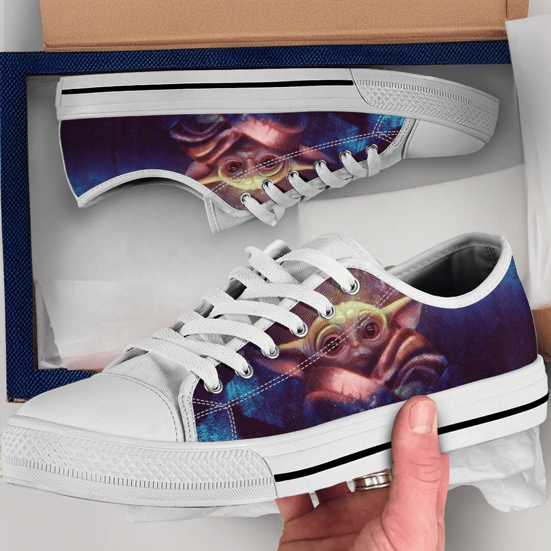 Baby Yoda Shoes, Baby Yoda Converse Style Shoes, Baby Yoda Gift Idea ...