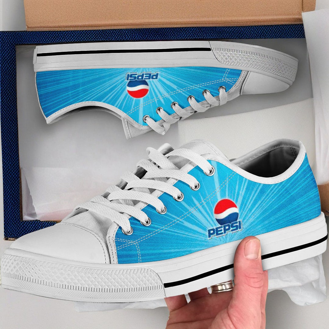 Pepsi Shoes, Pepsi Converse Style Shoes, Pepsi Gift Idea, Women's Men's ...