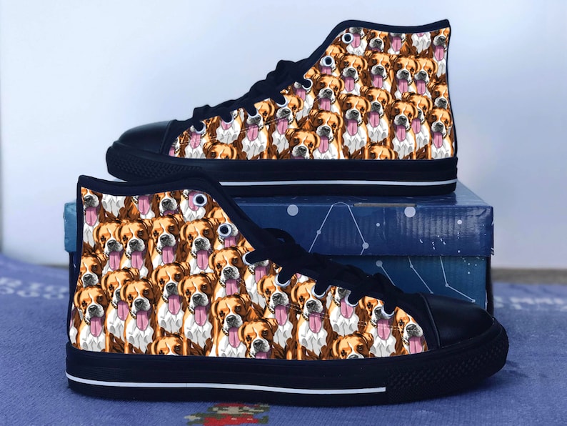 Boxer Dog Shoes Boxer Dog Converse Style Shoes Dog Lover - Etsy
