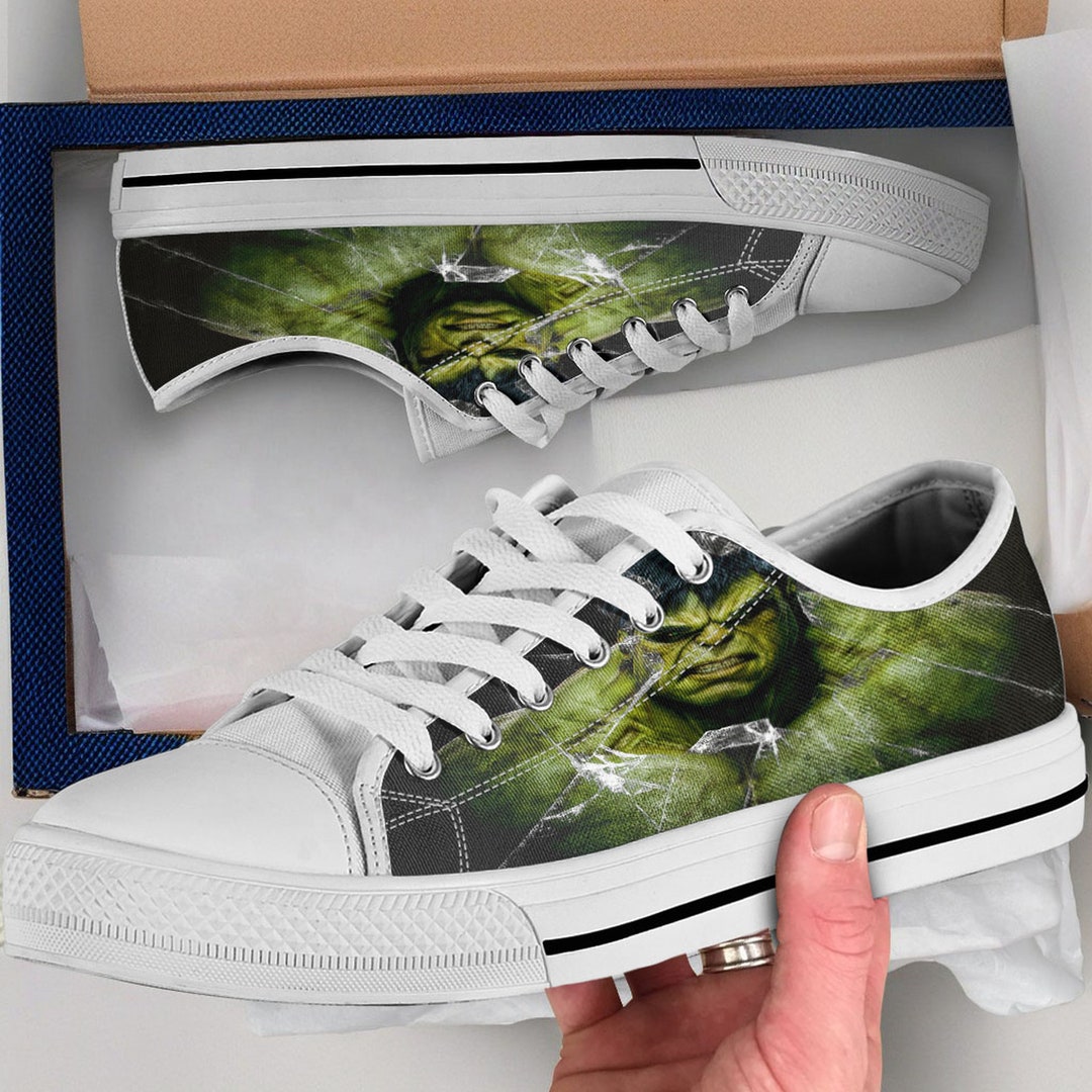 Hulk Shoes, Hulk Converse Style Shoes, Hulk Gift Idea, Women's Men's ...