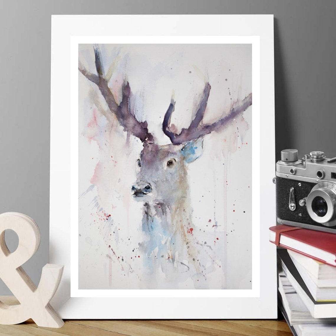 High Quality Print of My Watercolour Painting of Stag, Stag Art ...