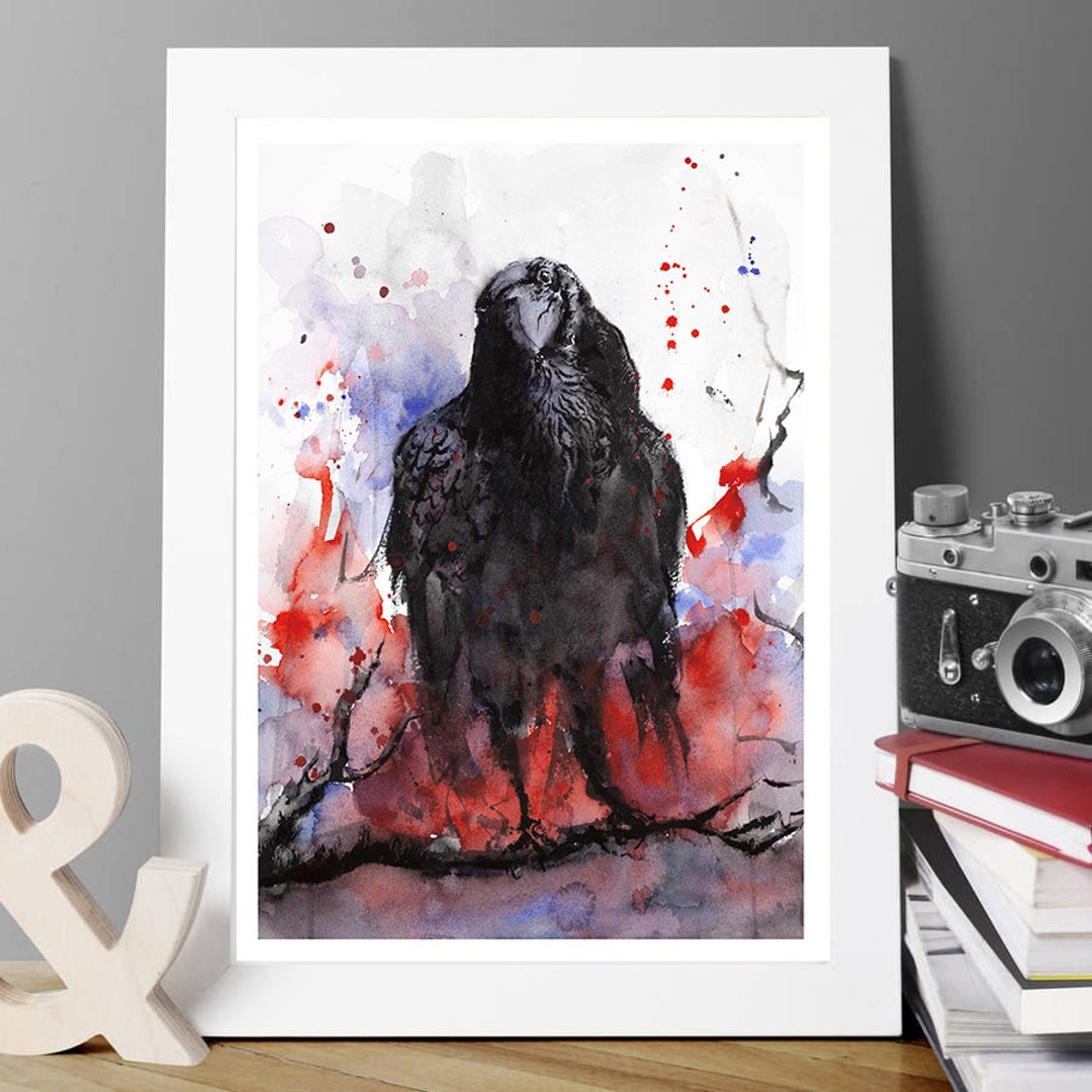 Raven - Art Print of My Watercolour Painting (limited Edition of 100 ...