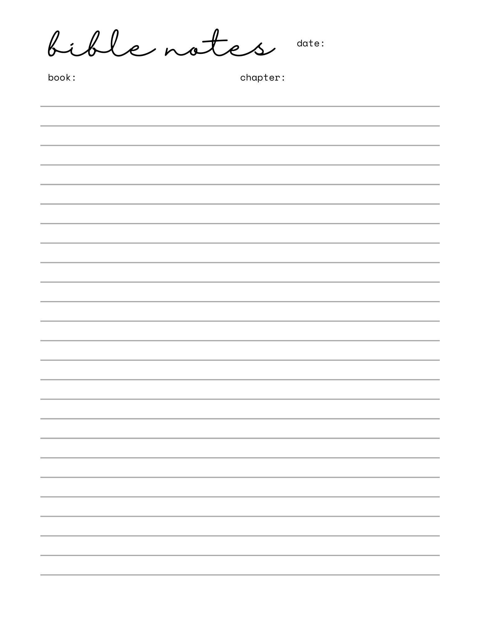 Bible Study Printable, Christian Note-taking, Sermon Notes ...