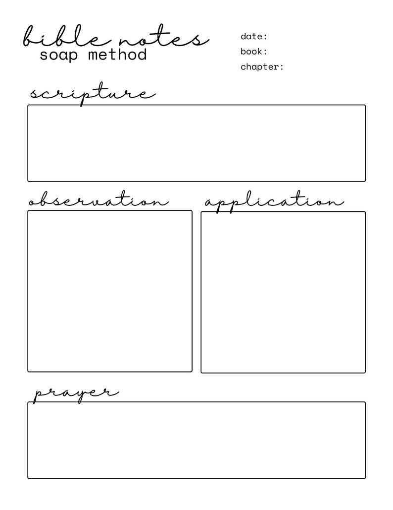 Bible Study Printable, Christian Note-taking, Sermon Notes ...