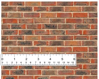 Brick Printable Dolls House Red Brick Wall Printable 12th 18th 24th ...