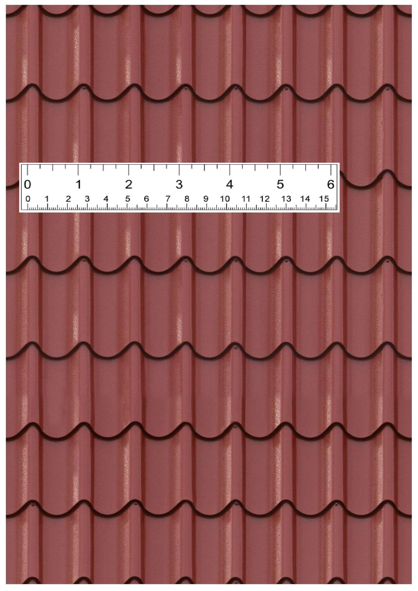 Dolls House Miniature Roofing Paper 6th 12th 24th 48th Scale Corrugated ...
