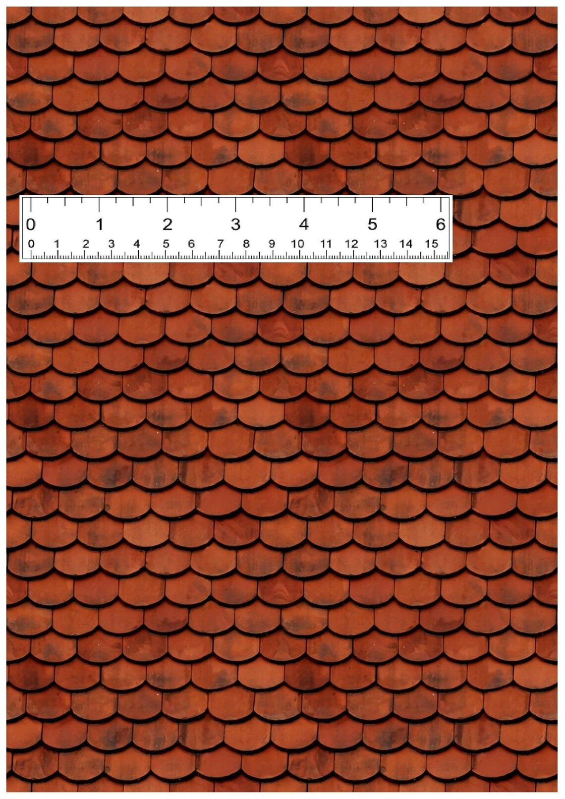 Scale Dolls House Slate Roofing Paper 6th 12th 24th 48th Scale Red ...