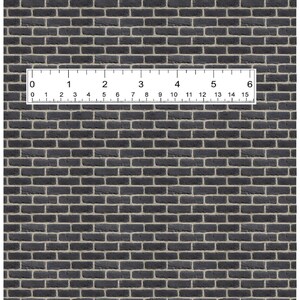 1/12 1/24 1/48 Miniature Black Brick Tile DIGITAL Printable Seamless ...