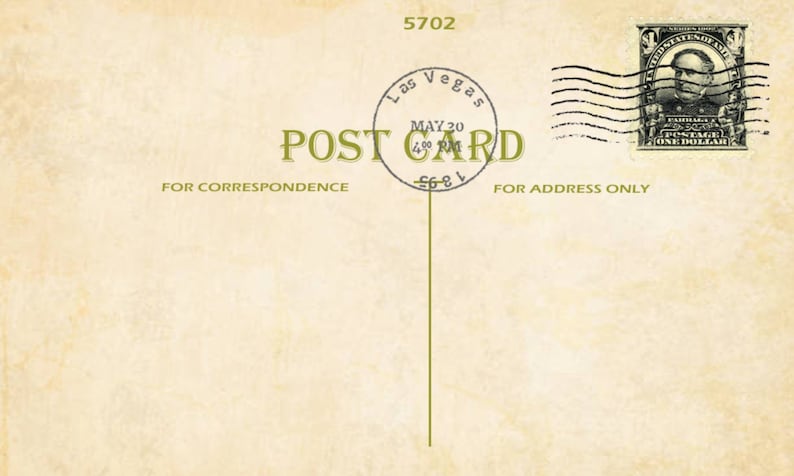 30 Vintage Old Postcard Blank Templates With Stamps and Without Stamps ...