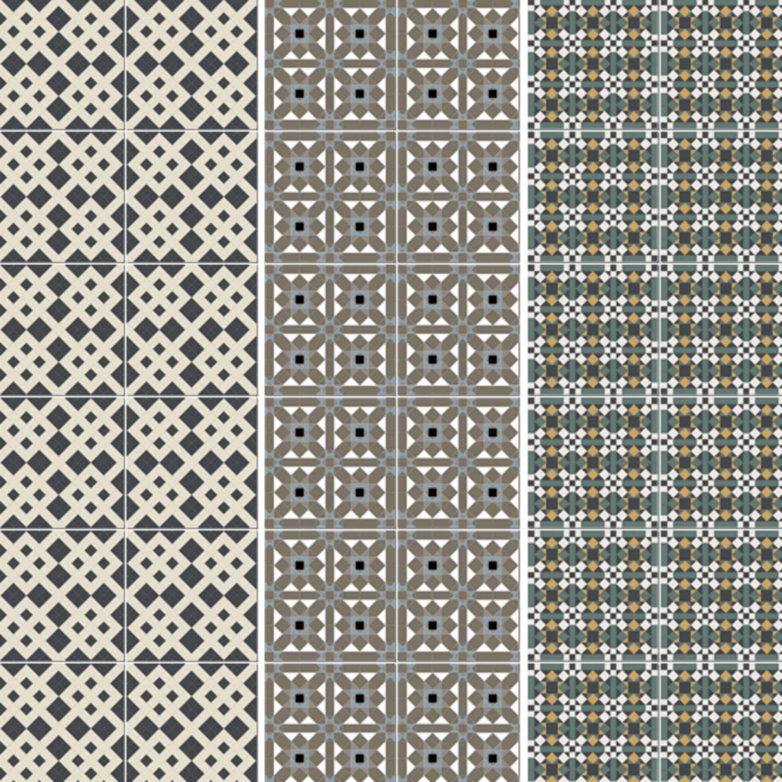 Victorian Era Floor Tiles 3 Printable Sheets for 1/6 & 1/12 Scale ...