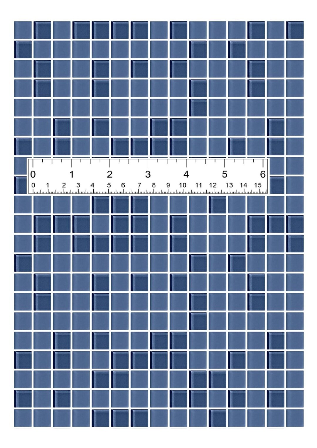 1/2 1/3 1/4 1/6 1/8 Dollhouse Miniature Glass Blue Blend Mosaic Wall ...