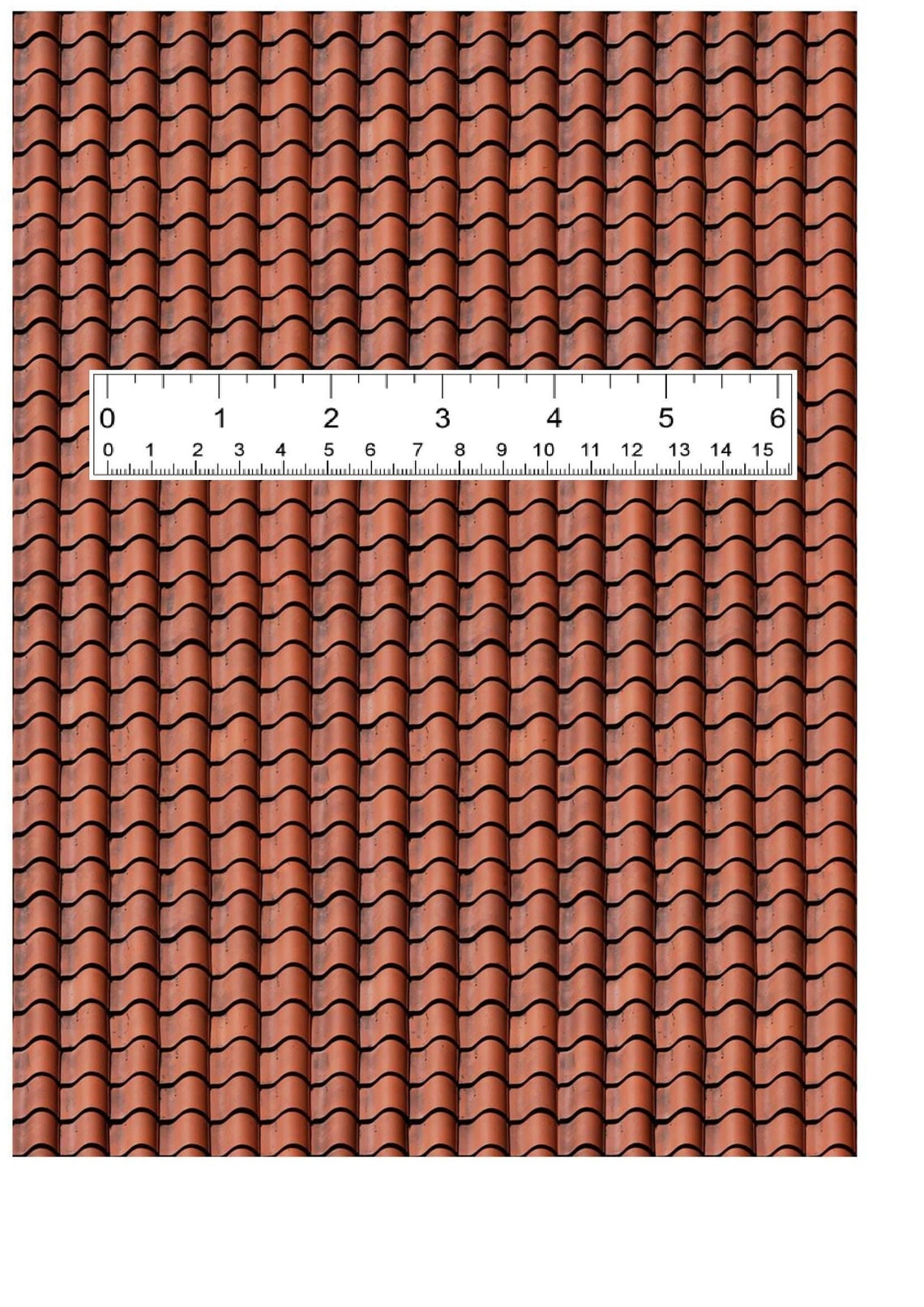 Dolls House Roofing Wallpapers 6th 12th 18th 24th Scale Miniature ...