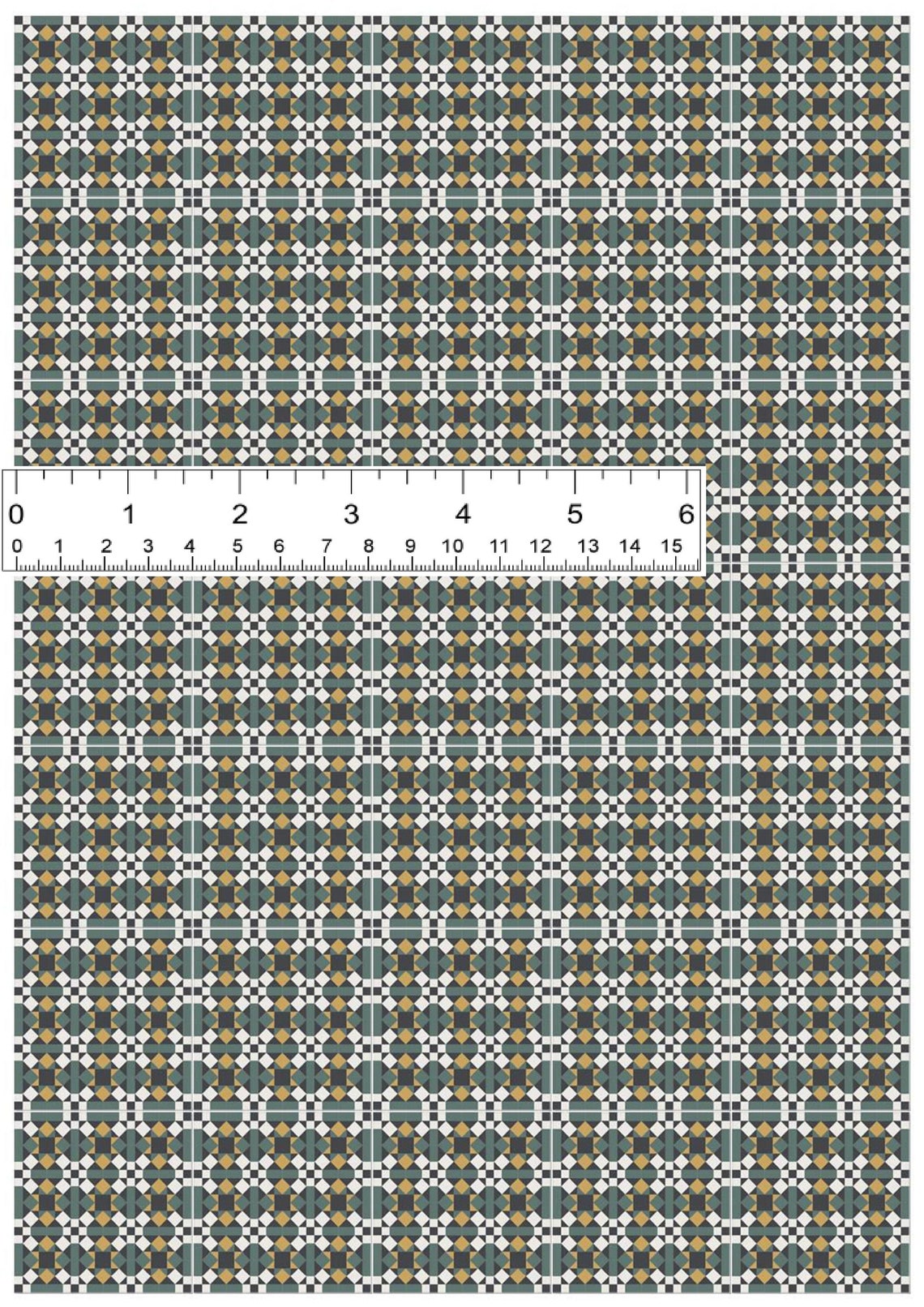 Victorian Era Floor Tiles 3 Printable Sheets for 1/6 & 1/12 Scale ...