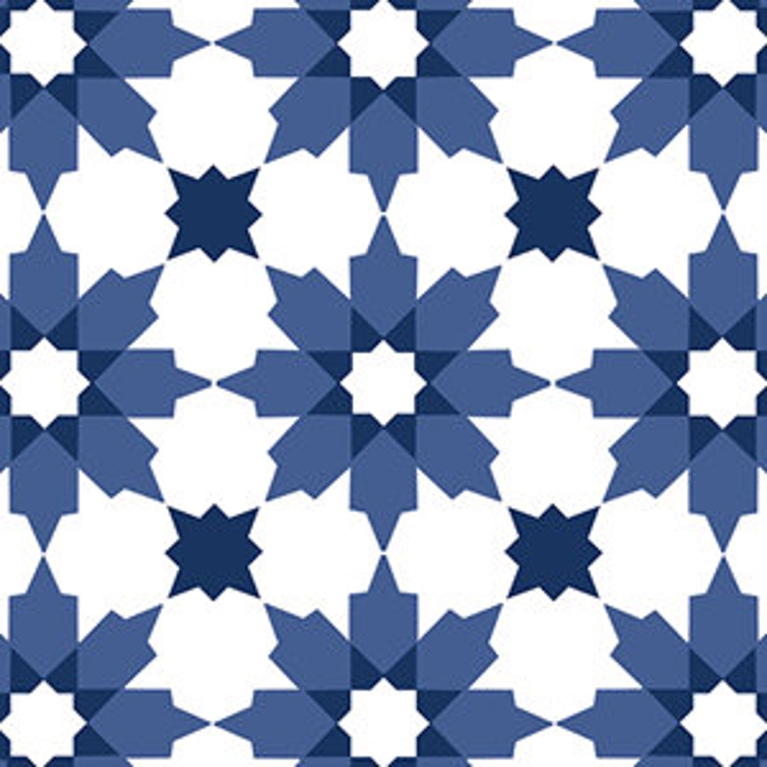 1/6 1/12 Dolls House Miniature Blue White Stella Cement Wall Floor Tile ...