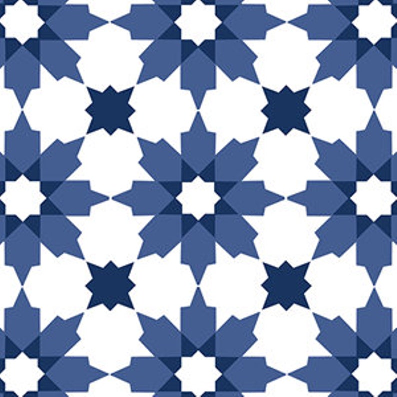 1/6 1/12 Dolls House Miniature Blue White Stella Cement Wall Floor Tile ...