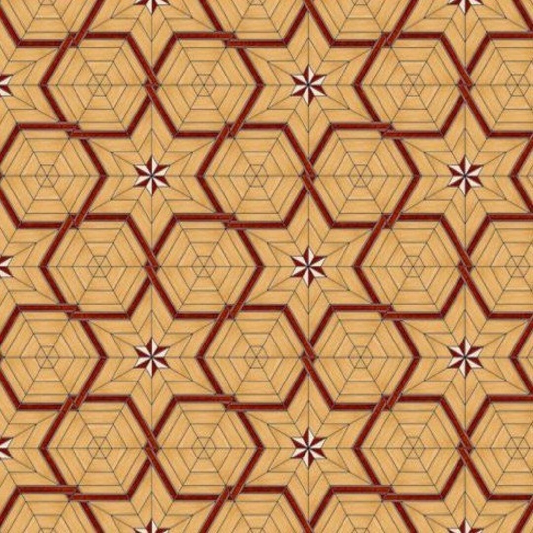 Wood Parquet Printable Star Pattern Parquets Printable Scale Dollhouse ...