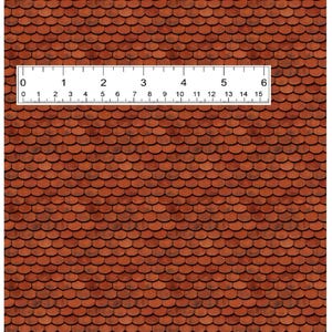 Scale Dolls House Slate Roofing Paper 6th 12th 24th 48th Scale Red ...