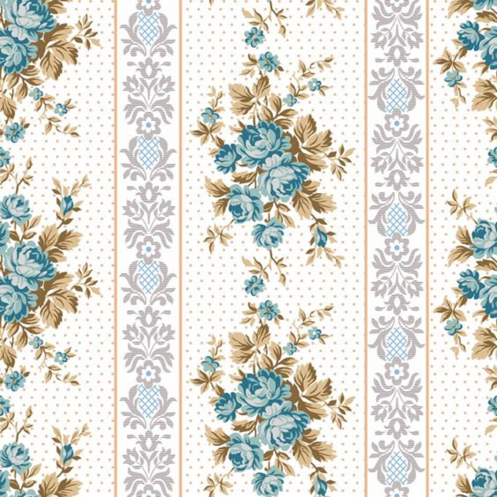 Scale Dollhouse Decorative Vintage Floral Wallpaper 6th 12th Scale ...