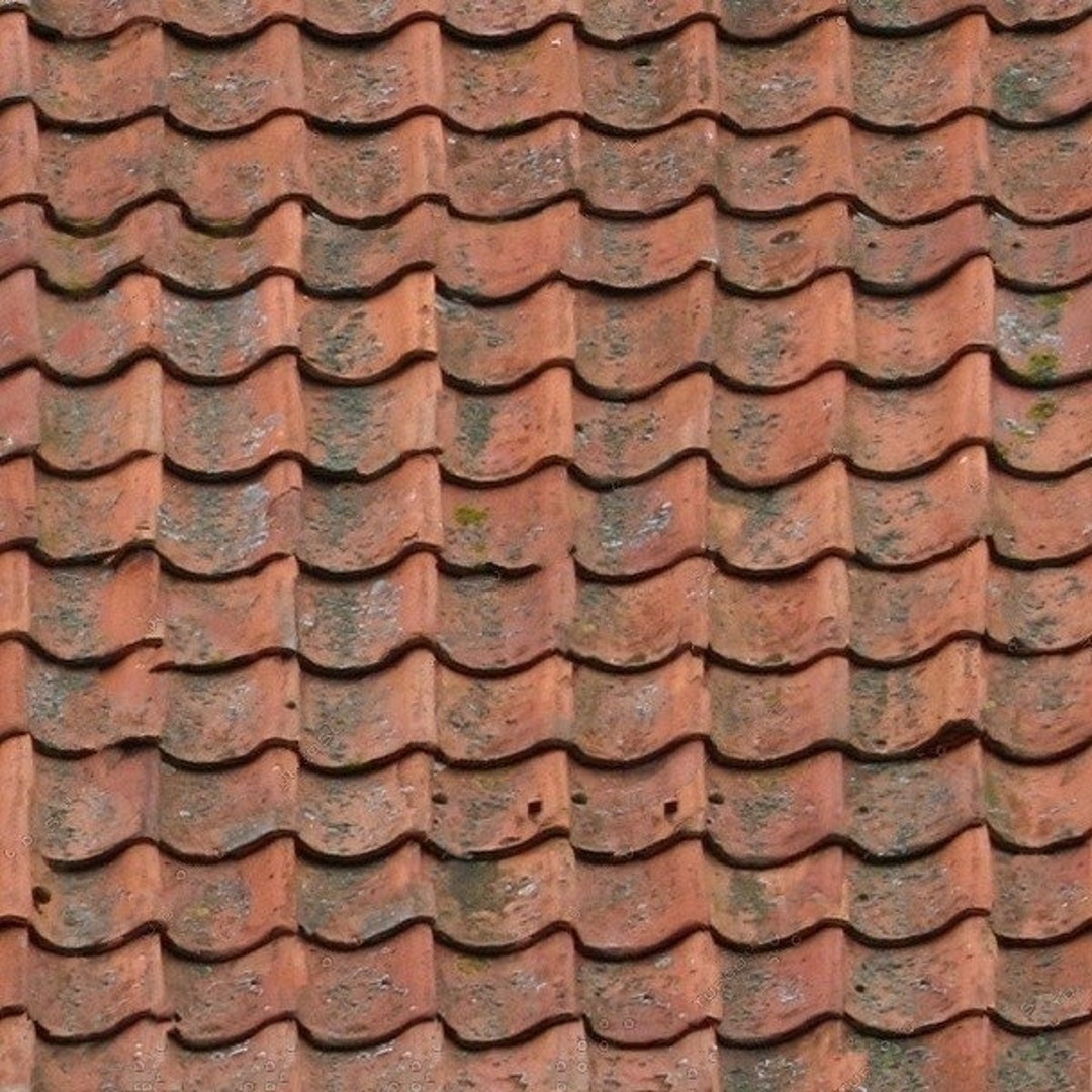 1/12 1/18 1/24 1/36 1/48 Dollhouse Dirty Red Clay Roof Tile Seamless ...