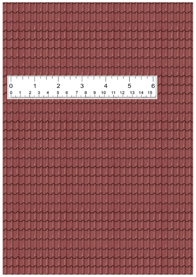 Dolls House Miniature Roofing Paper 6th 12th 24th 48th Scale Corrugated ...