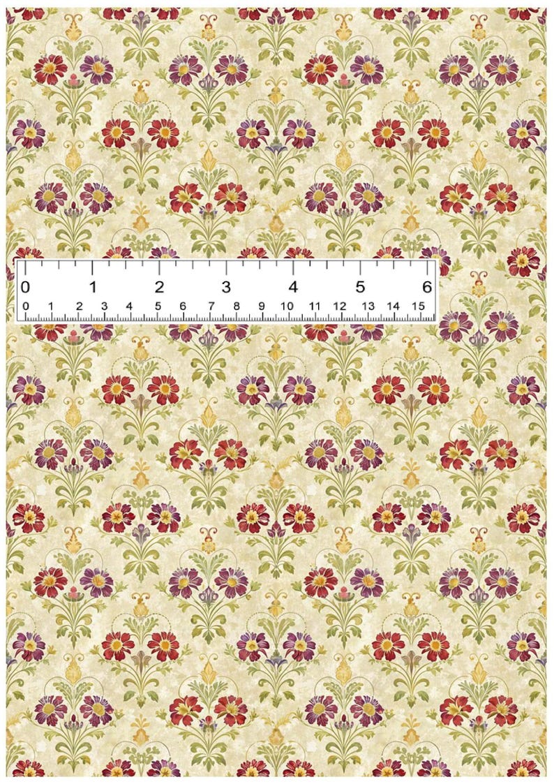 Miniature Vintage Violet Pattern Wallpaper Printable Dollhouse ...