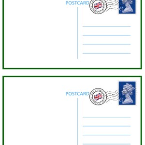 145 Postcards & Vintage Postcards Templates for Kids Postcards With and ...