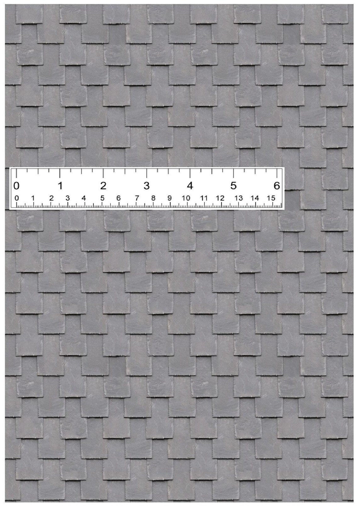Gray Slate Metal Sheeting Miniature Paper Digital Dollhouse Tin Roofing ...