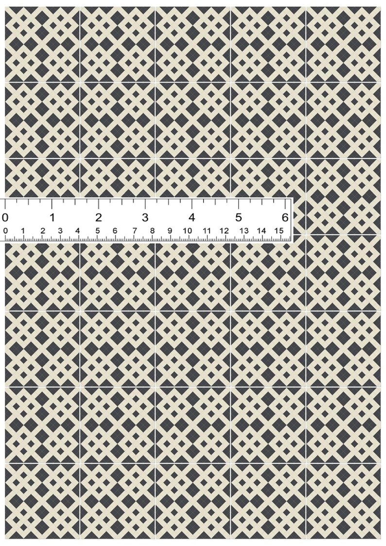 Victorian Era Floor Tiles 3 Printable Sheets for 1/6 & 1/12 Scale ...