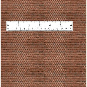 Brick Printable Dolls House Red Brick Wall Printable 12th 18th 24th ...