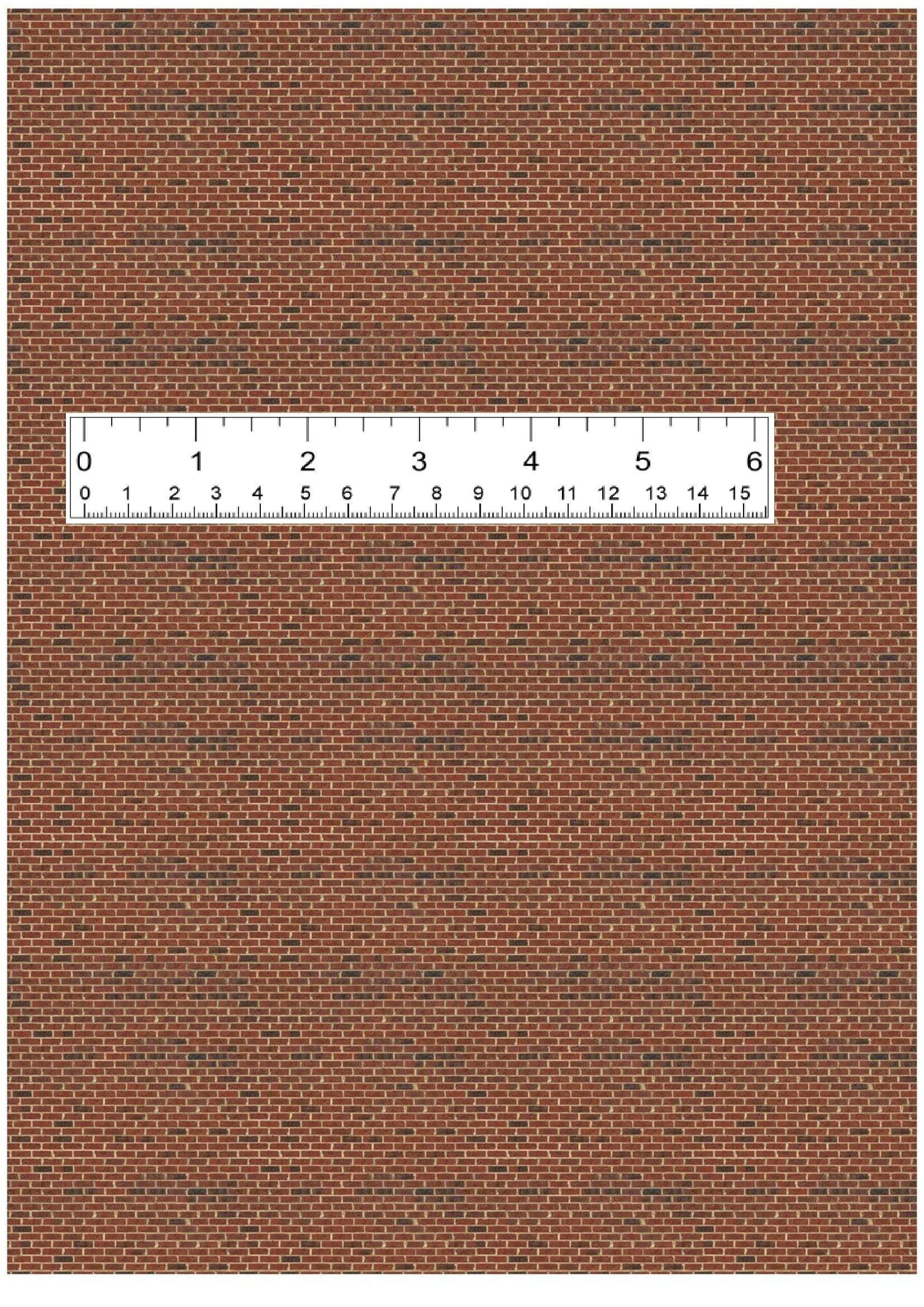 Brick Printable Dolls House Red Brick Wall Printable 12th 18th 24th ...