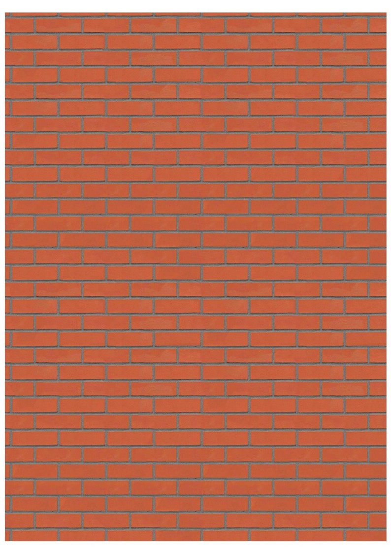 Brick Printable Dolls House Red Brick Wall Printable 6th 12th 24th ...