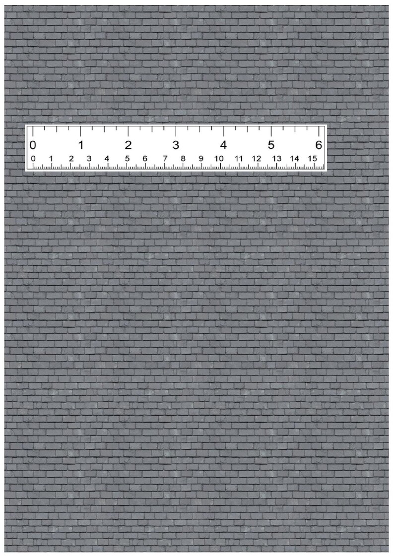 1/12 1/24 1/48 Miniature Dollhouse Grey Gray Slate Roof Tiles DIGITAL ...