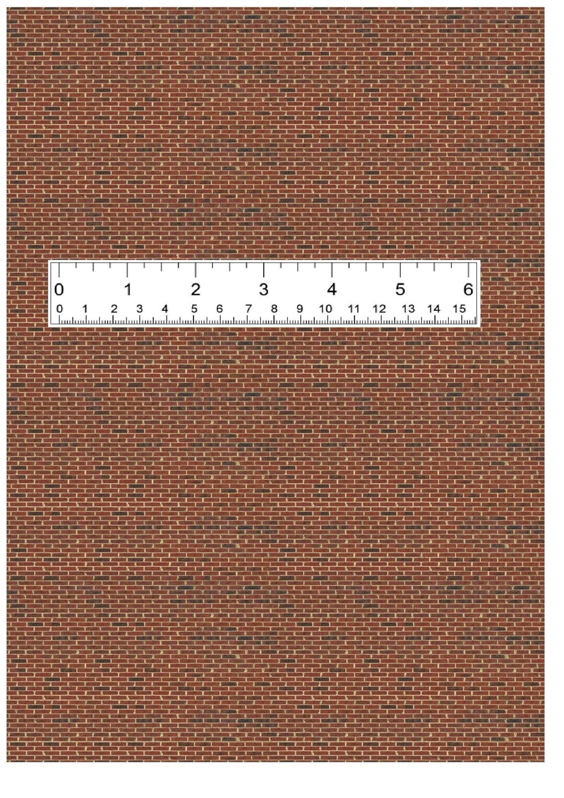 Brick Printable Dolls House Red Brick Wall Printable 12th 18th 24th ...