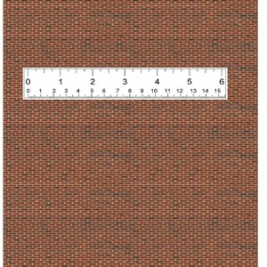 Brick Printable Dolls House Red Brick Wall Printable 12th 18th 24th ...