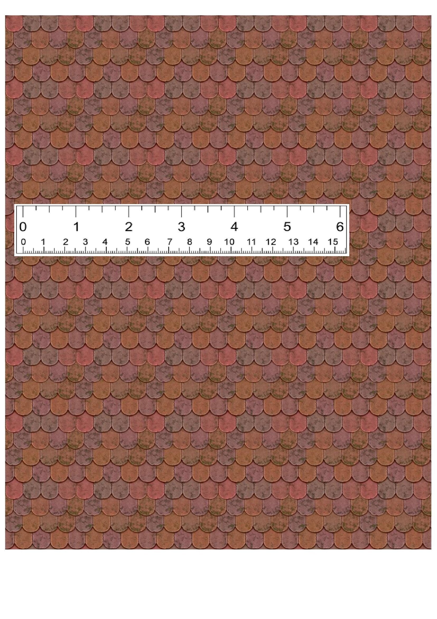 Dolls House Roofing Paper 12th 24th Scale Miniature Old Aged Vintage ...