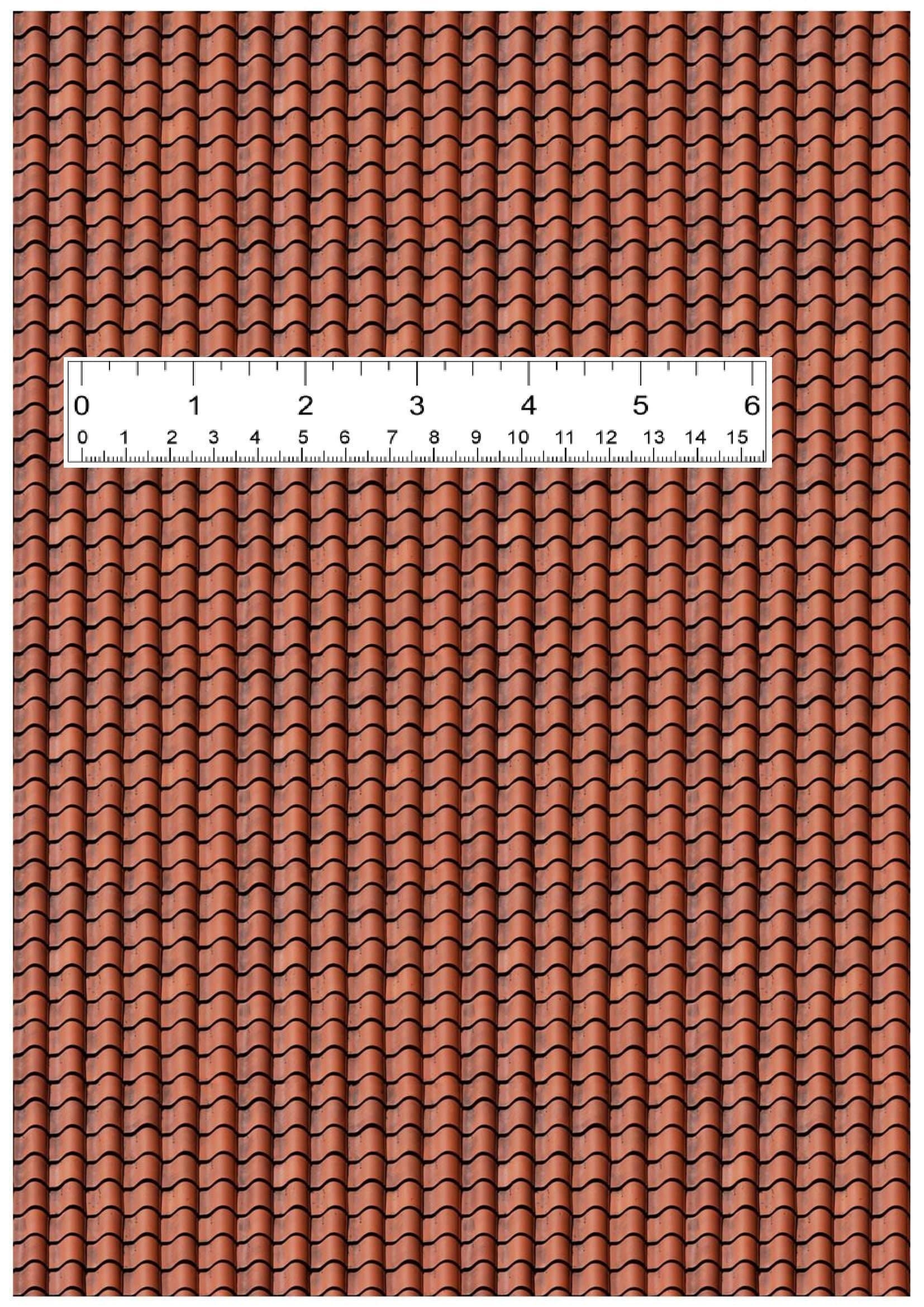 Dolls House Roofing Wallpapers 6th 12th 18th 24th Scale Miniature ...