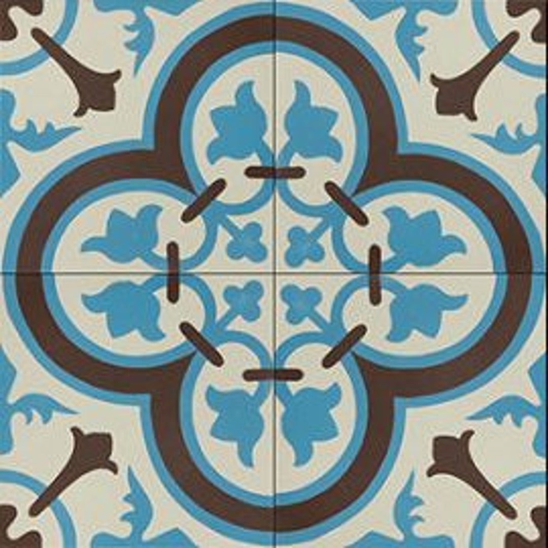 1/6 1/12 White Sky Blue Chocolate Granada Floor Tile DIGITAL - Etsy