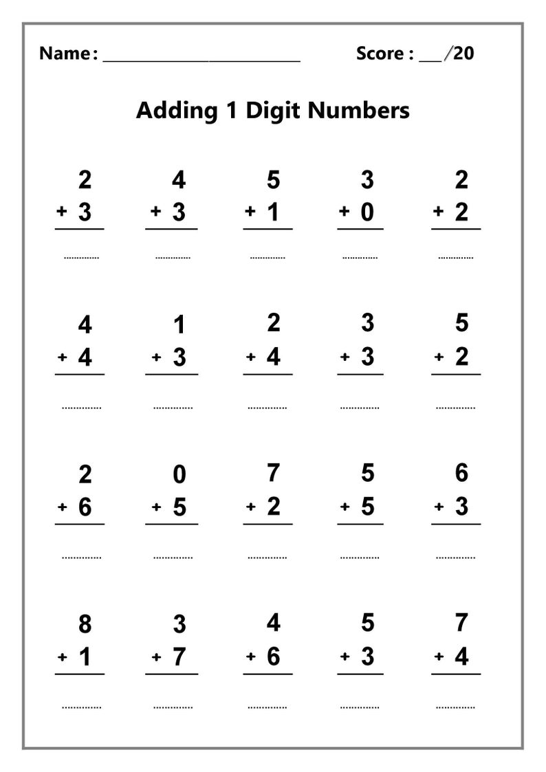 Addition 1 And 2 Digit Numbers Worksheets DIGITAL Printable 37 Etsy addition-1-and-2-digit-numbers-worksheets-digital-printable-37-etsy